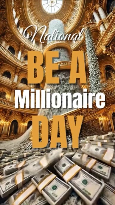 Illustrative National Be A Millionaire Day Instagram Reel Template ...