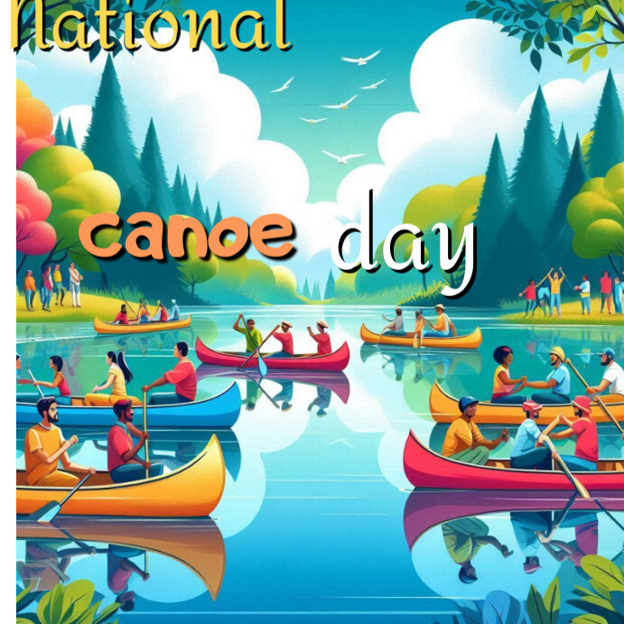 Copy of Illustrative National Canoe Day Instagram Post | PosterMyWall