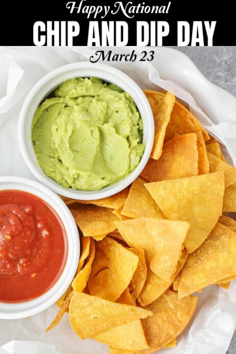 Illustrative National Chip And Dip Day Poster Template | PosterMyWall