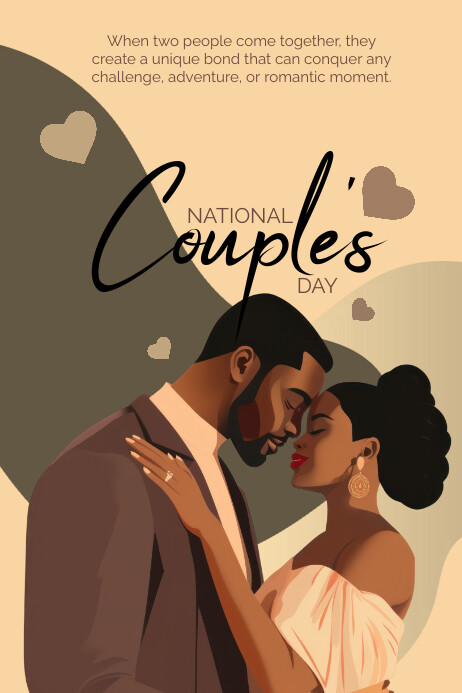 Illustrative National Couplle's Day Poster Template | PosterMyWall