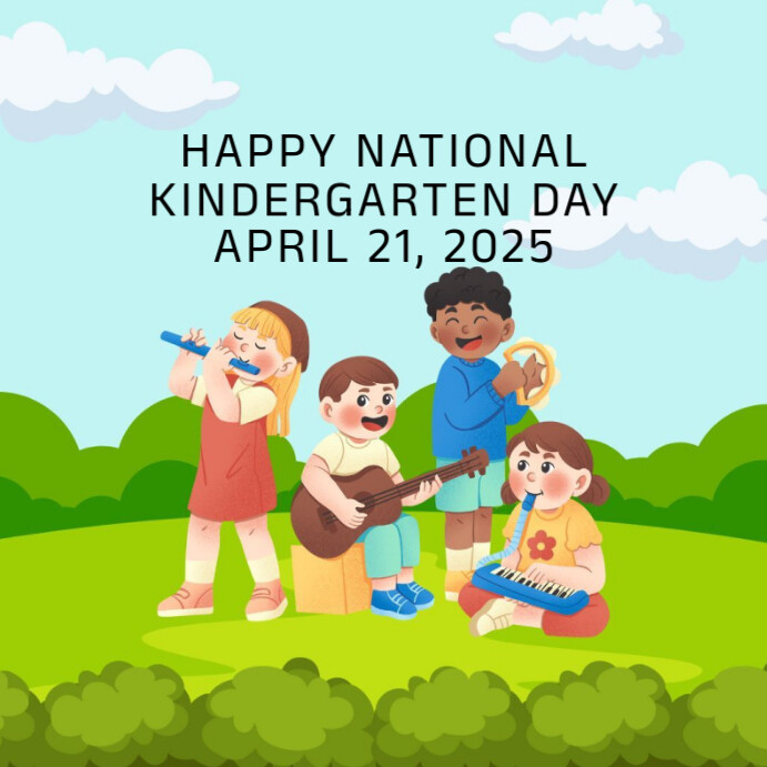 Copy of Illustrative National Kindergarten Day Instagram Post | PosterMyWall