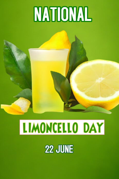 Illustrative National Limoncello Day Poster Template | PosterMyWall