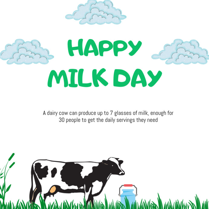 Copy of Illustrative National Milk Day Instagram Post | PosterMyWall