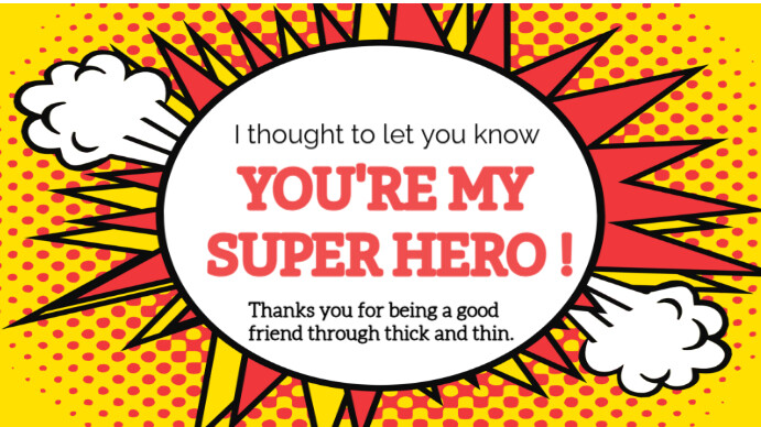 Illustrative National Super Hero Day Digital Display (16:9) Template ...