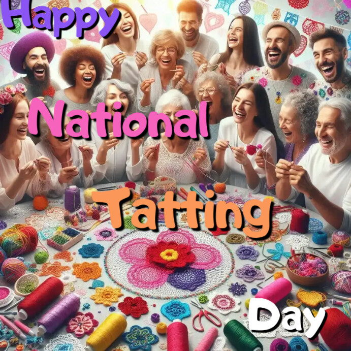 Illustrative National Tatting Day Instagram Post Template | PosterMyWall