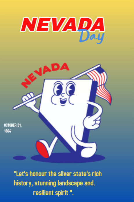 Illustrative Nevada Day Celebration Poster Template | PosterMyWall