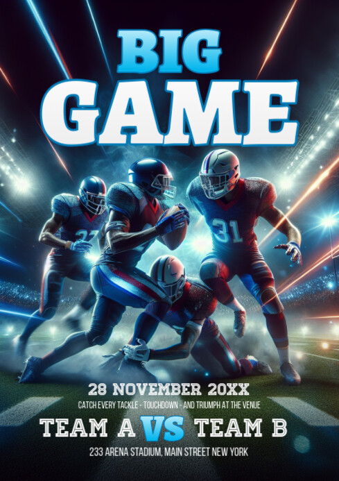 Copy of Illustrative Nfl Season Kickoff Poster A4 | PosterMyWall