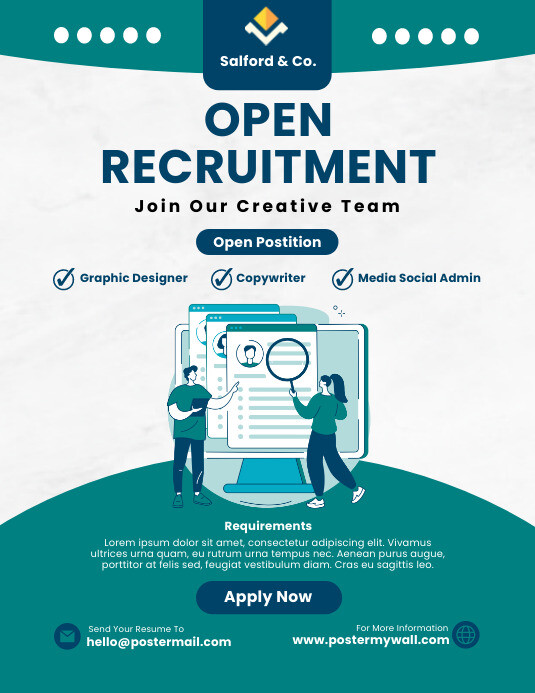 Copy of Illustrative Open Recruitment Flyer (us Lette | PosterMyWall