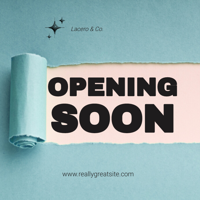 Illustrative Opening Soon Instagram Post Template | PosterMyWall