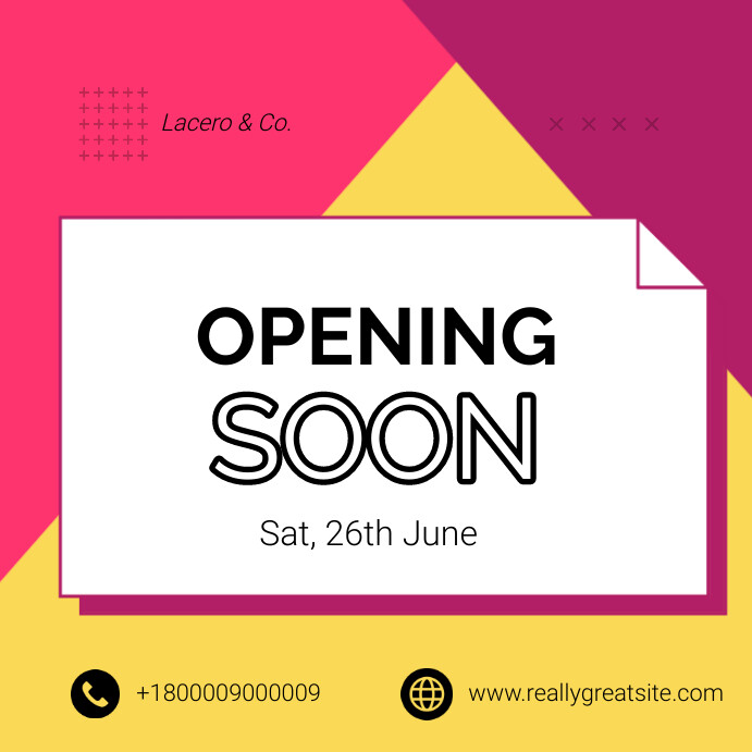 Illustrative Opening Soon Instagram Post Template | PosterMyWall