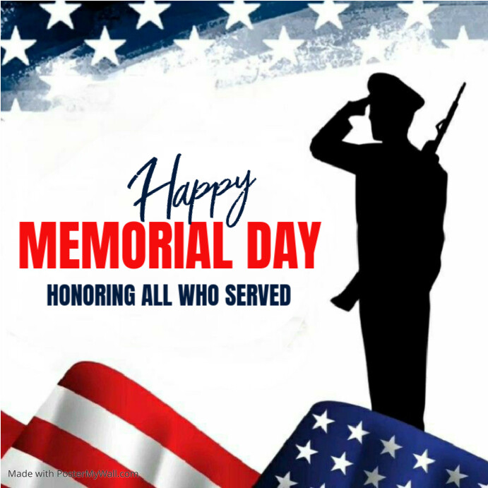3d illustrative Patriotic Memorial Day Tribute Background Instagram ...