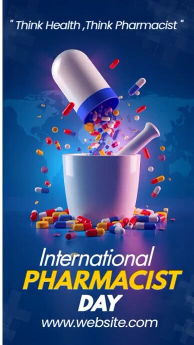 Illustrative Pharmacy Day Instagram Story Template | PosterMyWall