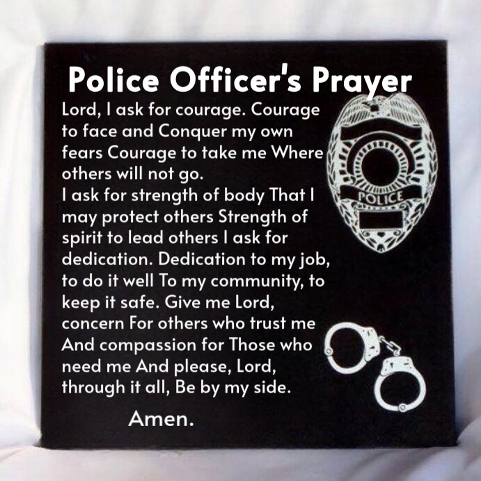 Illustrative Police Officers Prayer Instagram Post Template | PosterMyWall