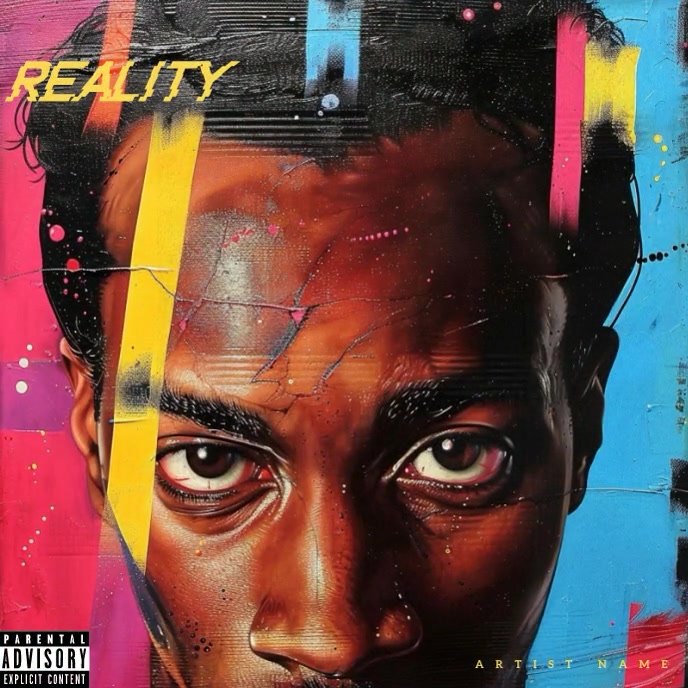 Illustrative Portrait Of A Black Man Rap Musi Template | PosterMyWall