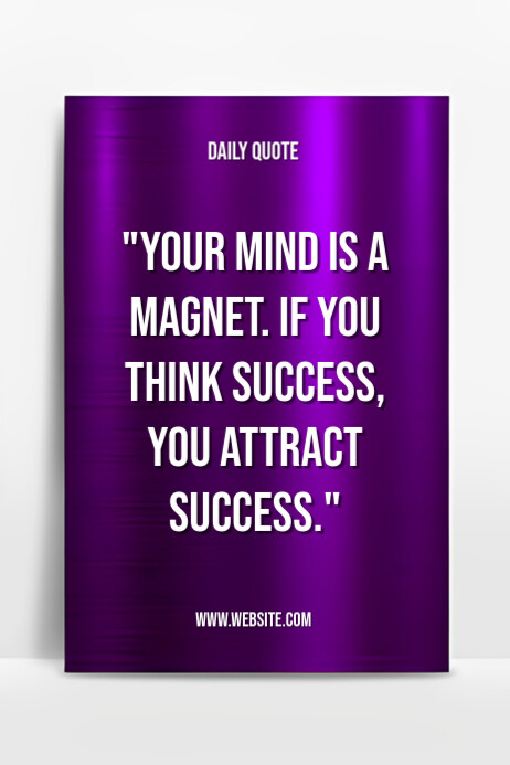 Illustrative Purple Background Typography Inspirational Quote Poster ...