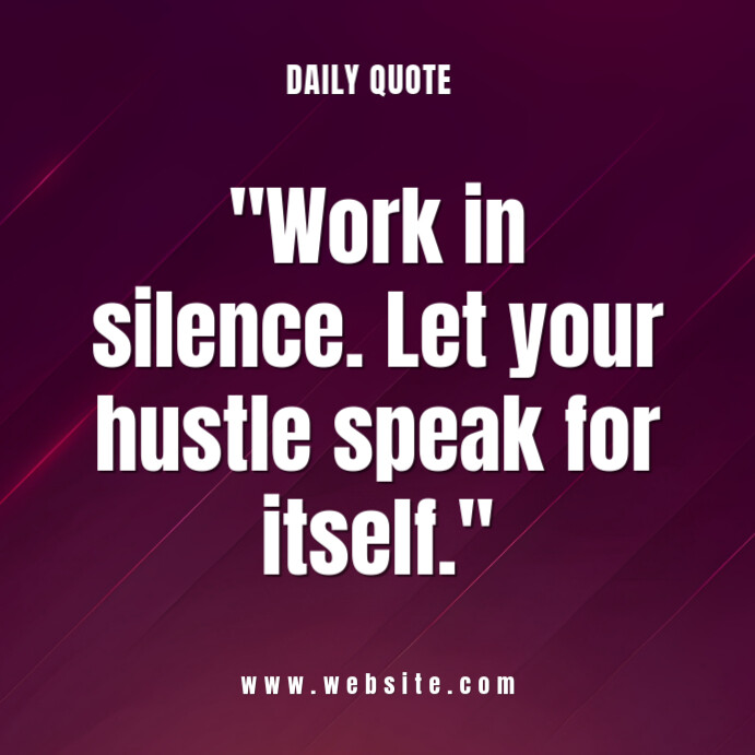 Illustrative Purple Background Typography Inspirational Quote Instagram ...
