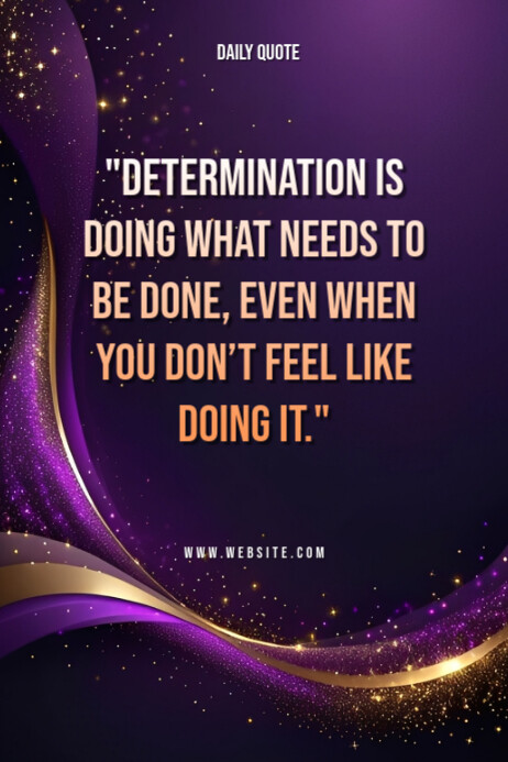 Illustrative Purple Background Typography Inspirational Quote Poster ...