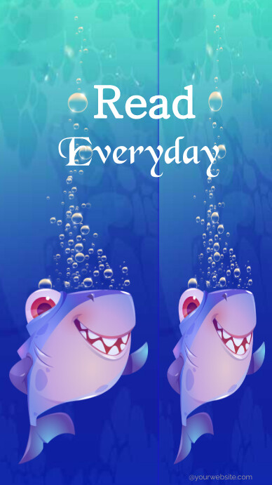 Plantilla de Illustrative Read Every Day Digital Display | PosterMyWall