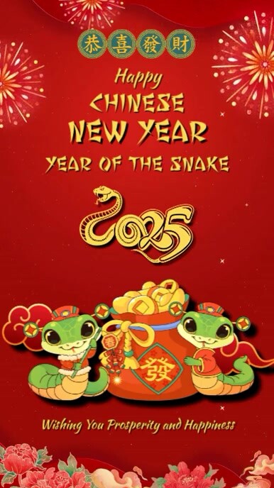 Plantilla de Illustrative Red Happy Chinese New Year Instagram story ...