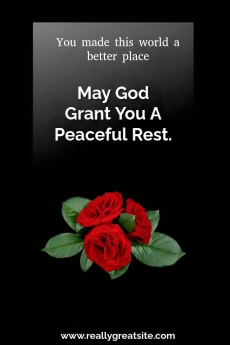 Copy of Illustrative Rest In Peace Card Poster | PosterMyWall