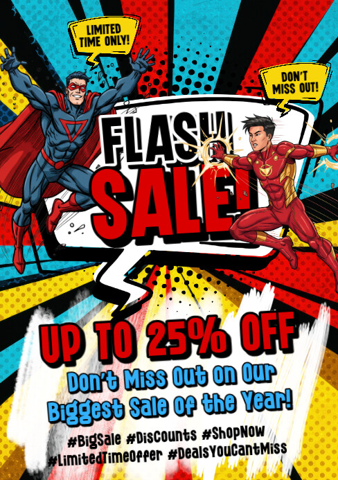 Illustrative Sale Event A5 Template | PosterMyWall