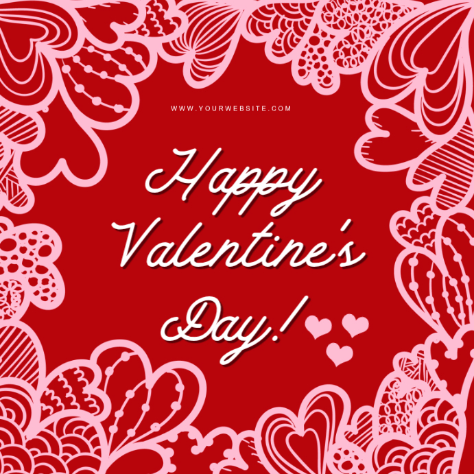 illustrative simple modern cute happy valentines day card Template ...