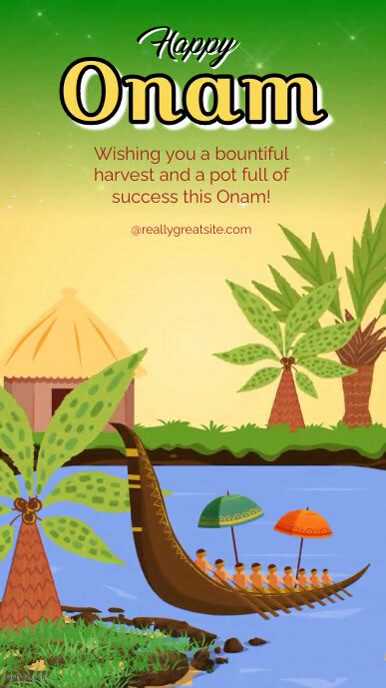 Illustrative South Indian Onam Festival Insta Template | PosterMyWall