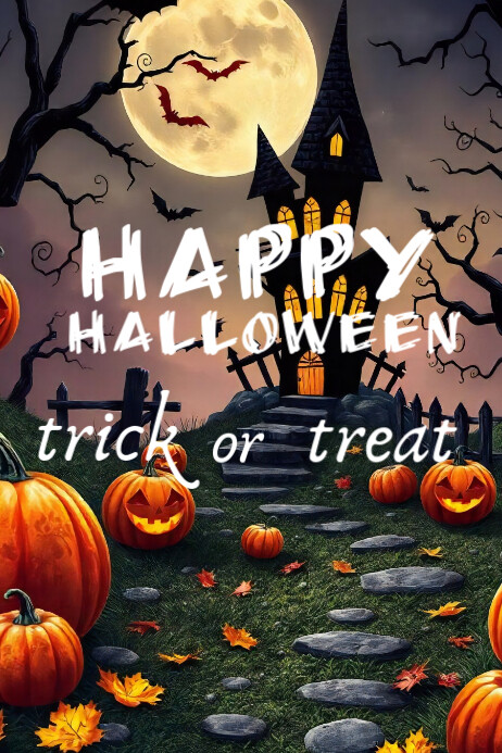 Illustrative Spooky Halloween Poster Template | PosterMyWall