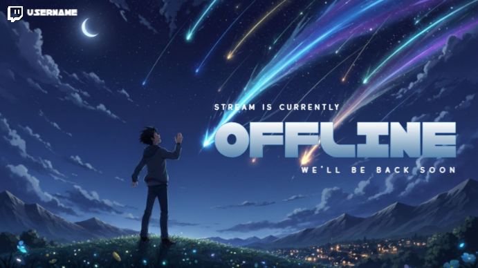 Illustrative Star Boy Twitch Overlay Template | PosterMyWall