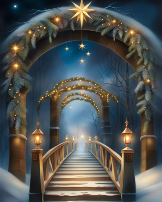 Modèle Illustrative Starlit Bridge Through Winter Aches Instagram ...