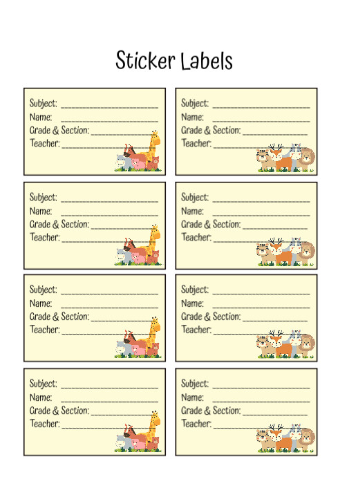 Illustrative Sticker Label A4 Template | PosterMyWall