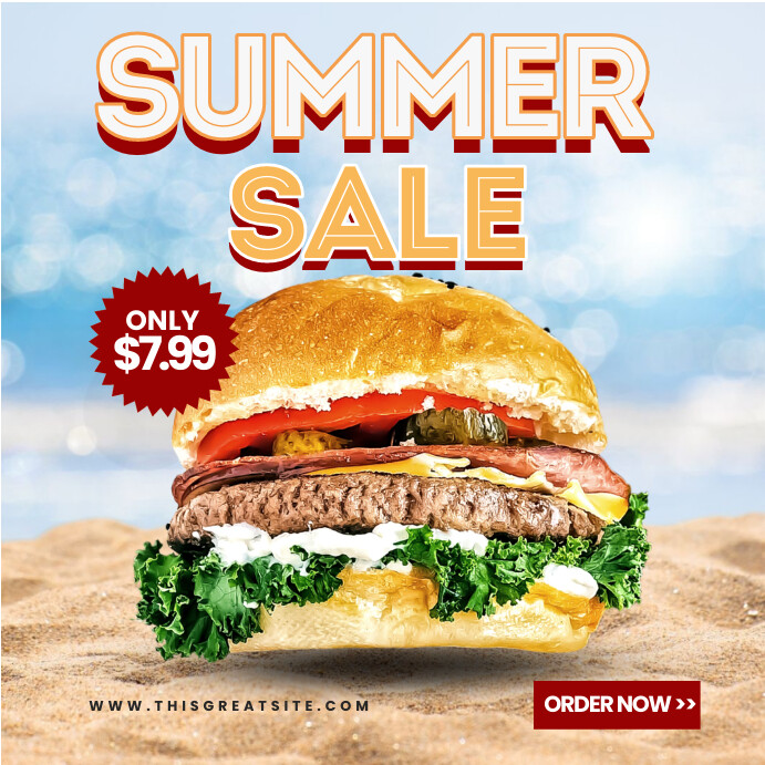 Copy of Illustrative Summer Sale Food Promo Instagram | PosterMyWall