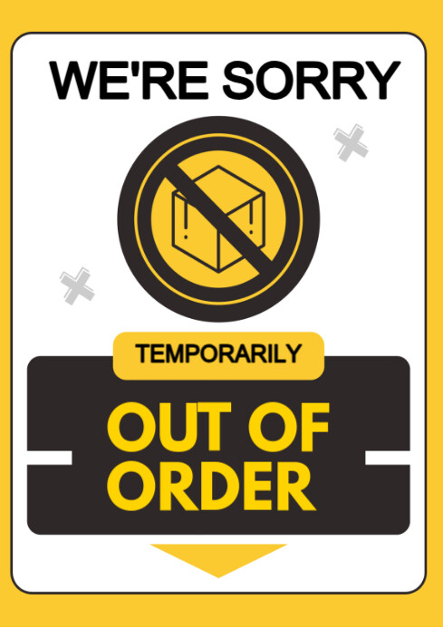 Temporarily Out Of Order Sign