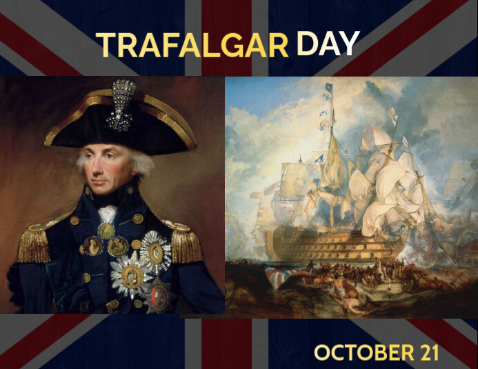 Illustrative Trafalgar Day Flyer (us Letter) Template | PosterMyWall