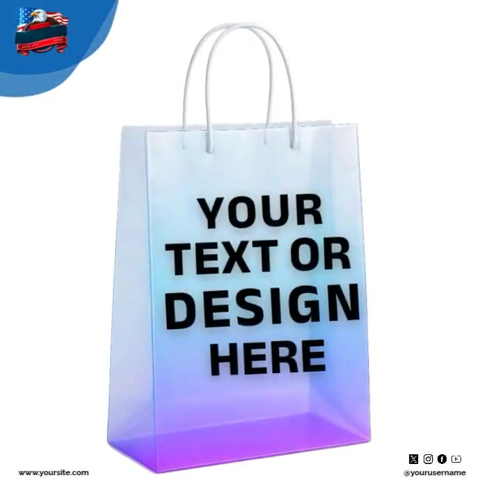 Illustrative Transparent Bag Mockup Instagram Post Template | PosterMyWall