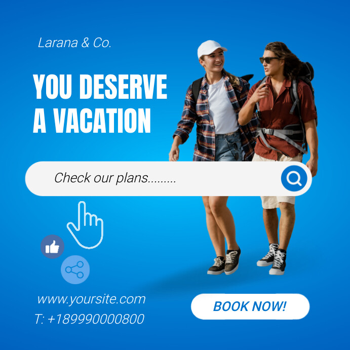 Illustrative Travel Agency Advert Instagram P Template | PosterMyWall