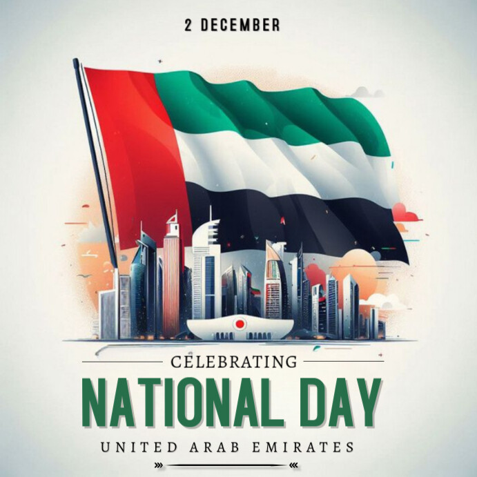 Copy of Illustrative Uae National Day Instagram Post | PosterMyWall