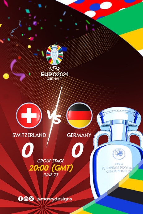 Illustrative Uefa Euro 2024 Fixture Poster Template | PosterMyWall