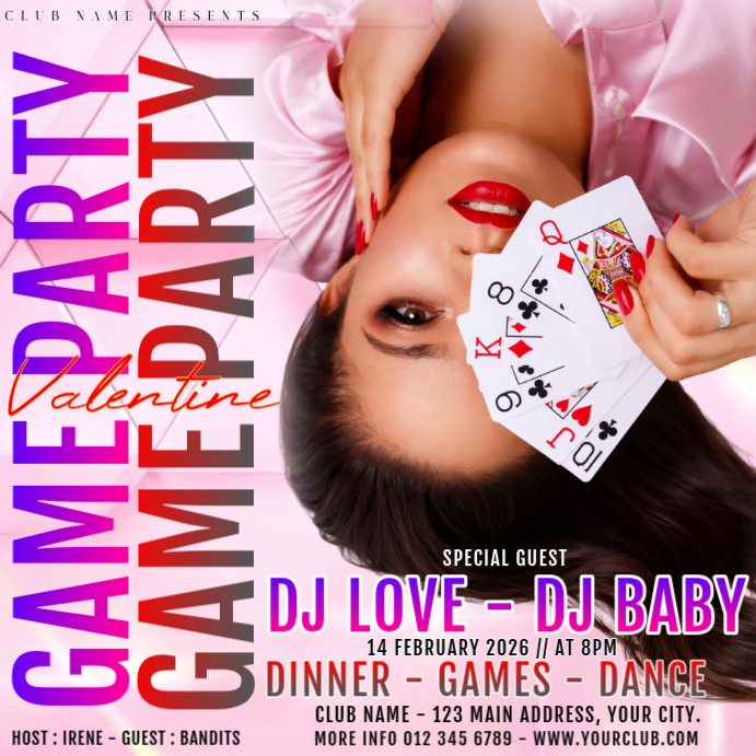 Illustrative Valentine Night Party Invitation Social Media Instagram ...