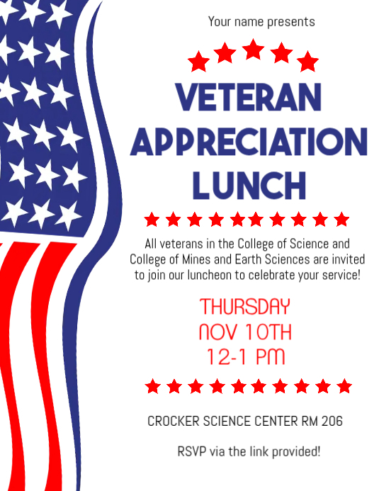 Illustrative Veterans Appreciation Lunch Invitation Flyer (us Letter ...