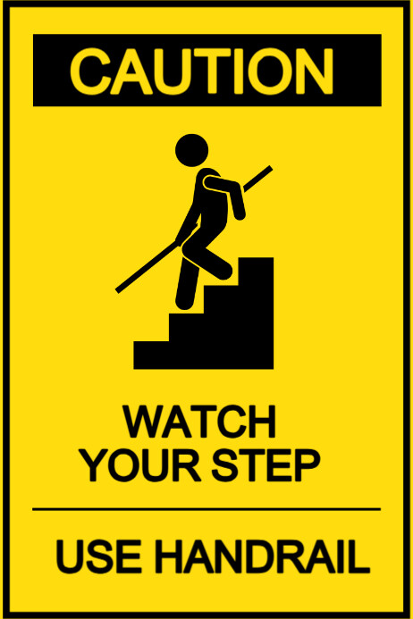 Copy of Illustrative Watch Your Step Poster | PosterMyWall