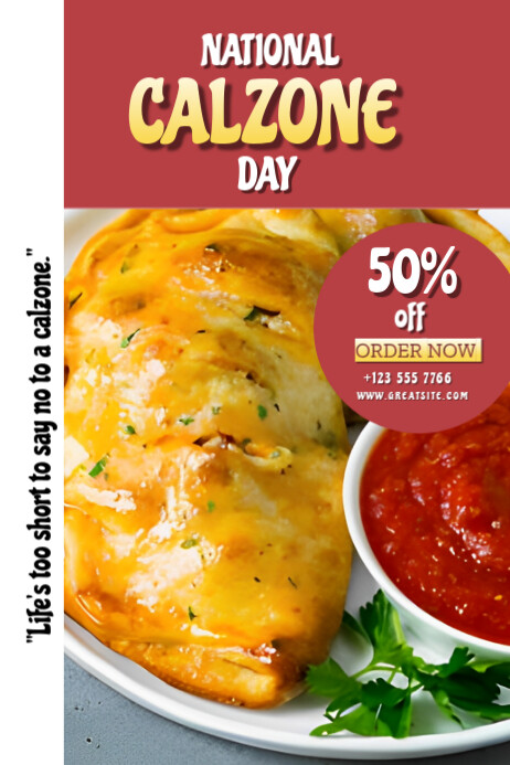 Copy of Illustrative White And Red Background Gradient National Calzone ...