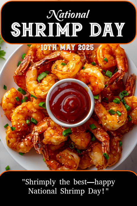 Copy of Illustrative White Background Gradient National Shrimp Day ...