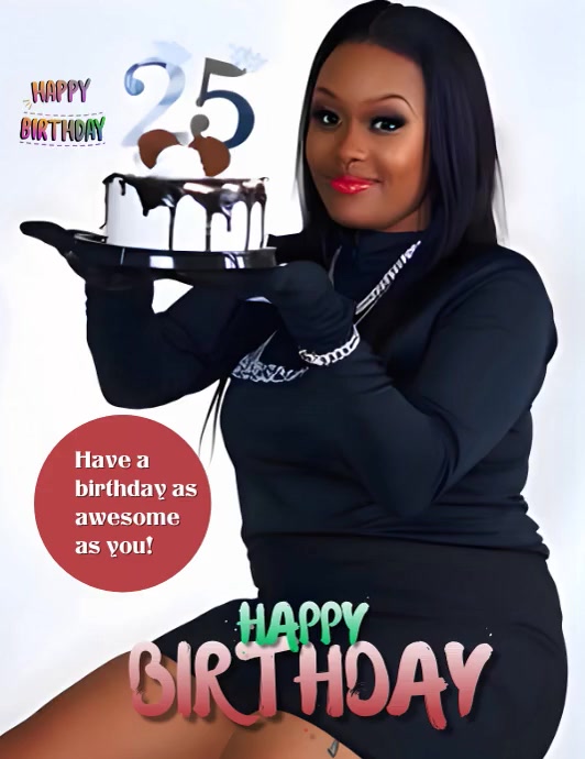 Illustrative White Background Joyful Happy Bi Template | PosterMyWall