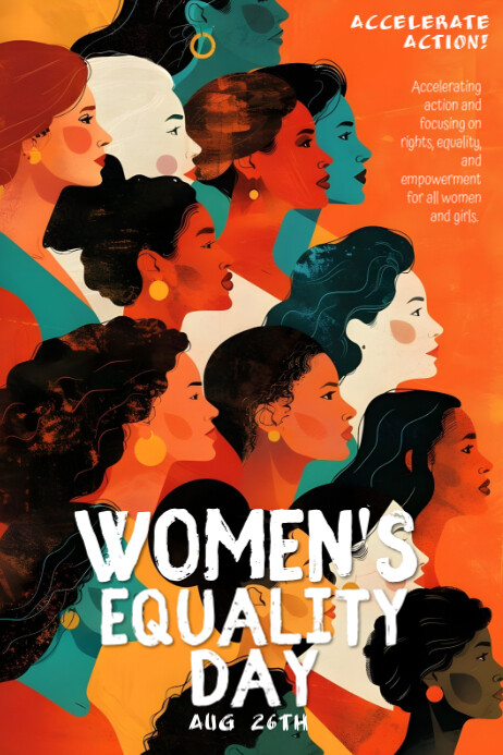 Illustrative Women’s Equality Day – Empowerment Flyer/poster Template ...