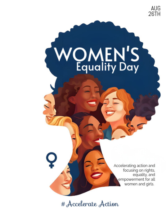 Plantilla de Illustrative Women’s Equality Day – Empowerment Flyer ...