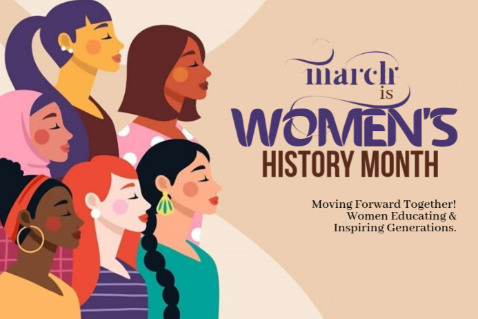 Illustrative Women's History Month 2025 Poster Template | PosterMyWall