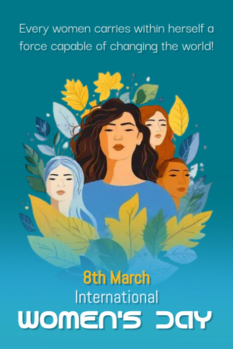 Illustrative Womens Day 2025 Poster Template | PosterMyWall