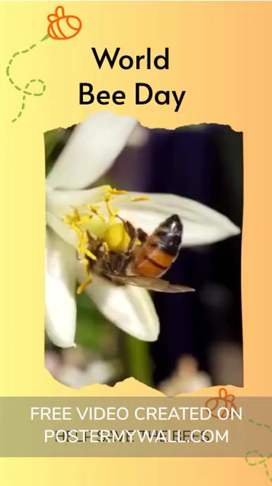 Copy of Illustrative World Bee Day Digital Display (9 | PosterMyWall