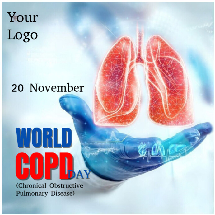 Illustrative World Copd Day Template Instagram Post | PosterMyWall